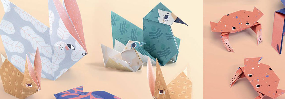 A collection of paper folding sets for playful origami activities